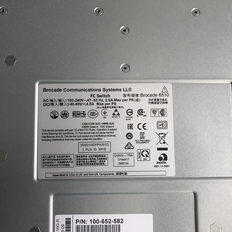 BR-6510DC-24-8G-R Brocade 6510 SAN Switch DC Power 24P 8GB SWL